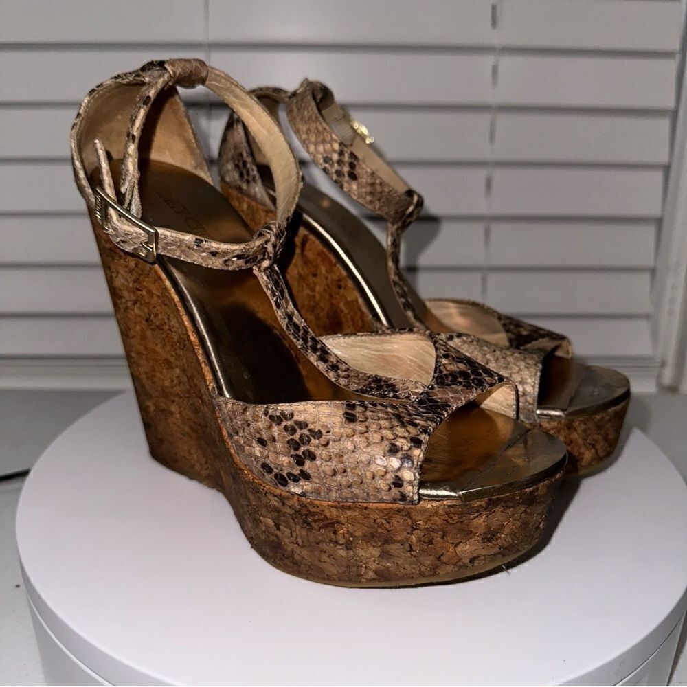 Jimmy Choo Wedges Snake Print Leather Platform Sandal… - Gem